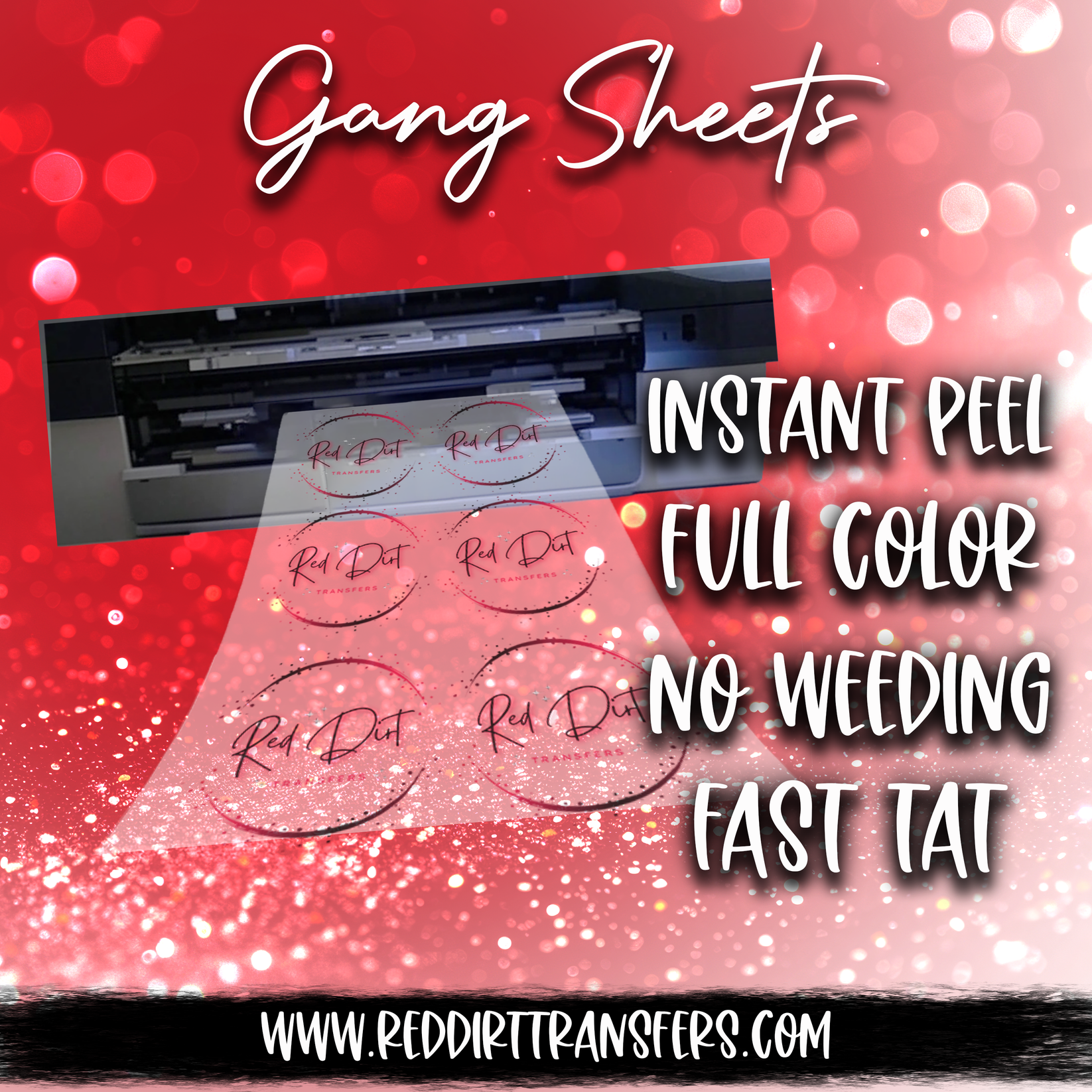 DTF Rolling Gang Sheet-Instant Peel Direct to Film – Red Dirt Transfers
